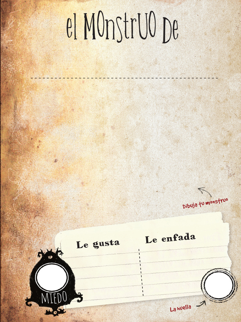 Ficha Dibuja Tu Propio Monstruo | PDF