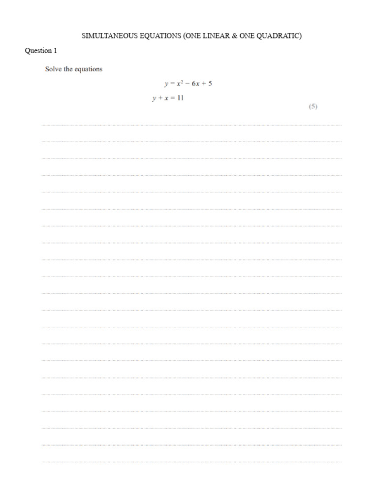 Solving Linear & Quadratic Equations | PDF