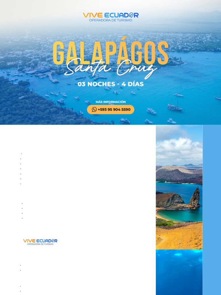 Programa Santa Cruz 03N-04D Vive Ecuador | PDF | Islas Galápagos