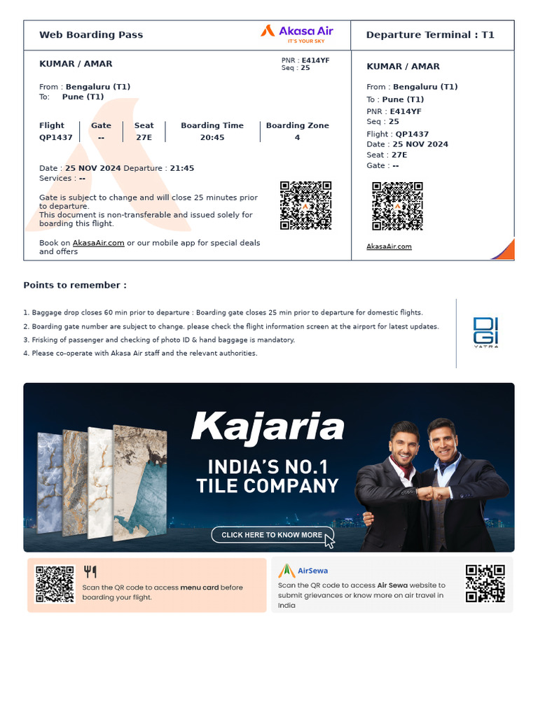 Boarding Pass | PDF