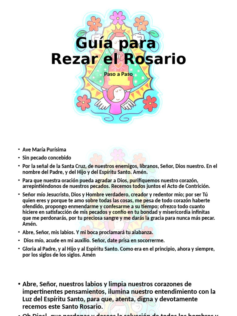 Como Rezar el Rosario | PDF | María, madre de Jesús | orador del Señor