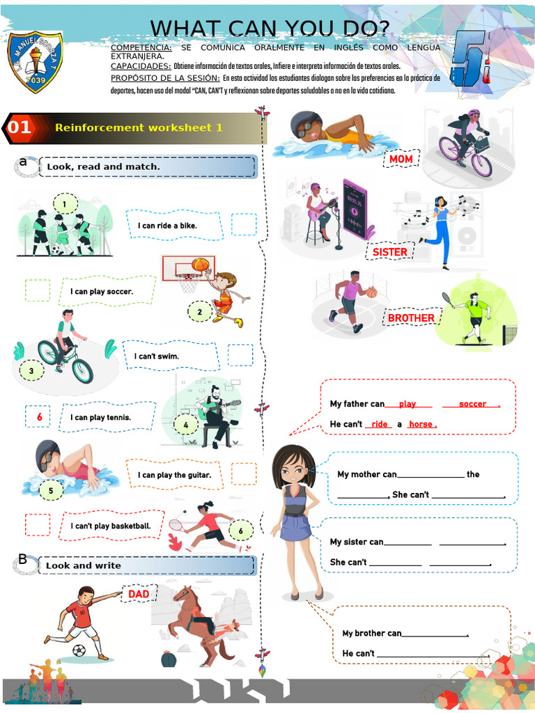 FICHA 4 - UND 05 - SEMANA4 - 5TO GRADO - JER WHAT CAN YOU DO | PDF