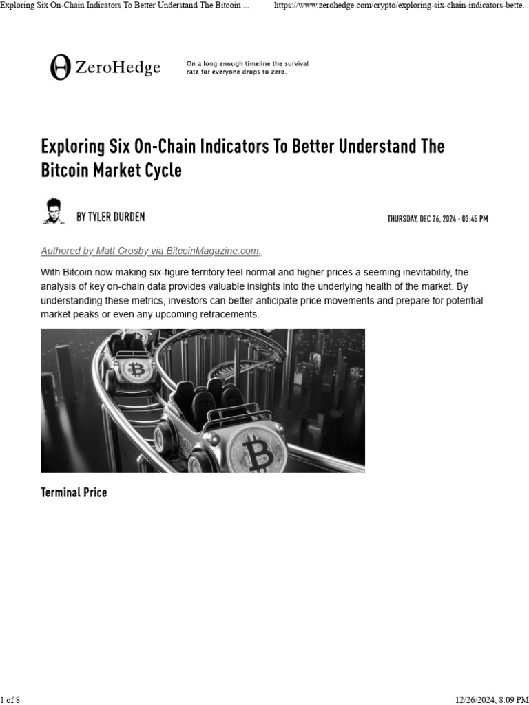Exploring Six On-Chain Indicators To Better Understand The Bitcoin ...
