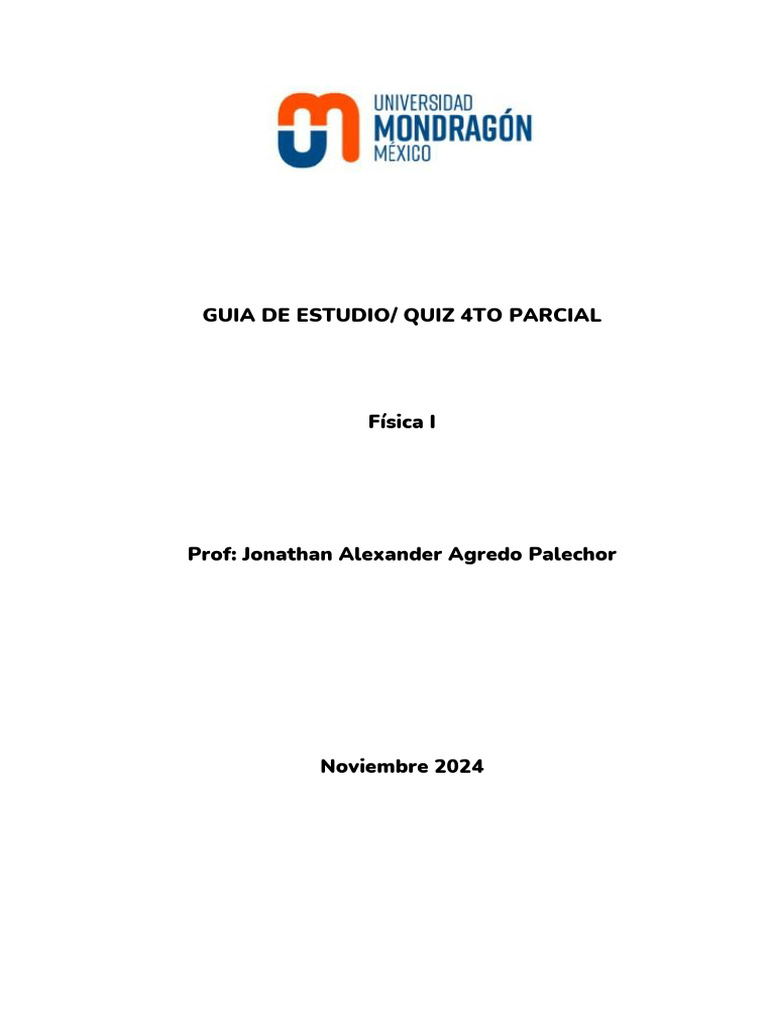 GUIA DE ESTUDIO, QUIZ 4TO PARCIAL | PDF