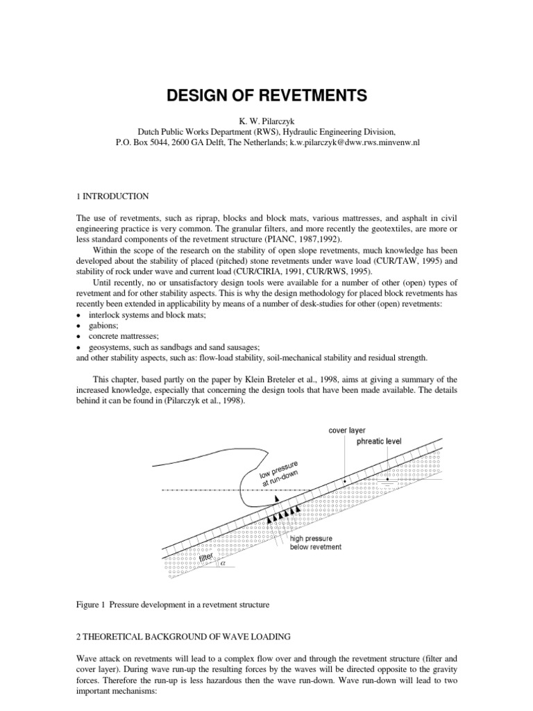 Design Revetments | Geotechnical Engineering | Soil