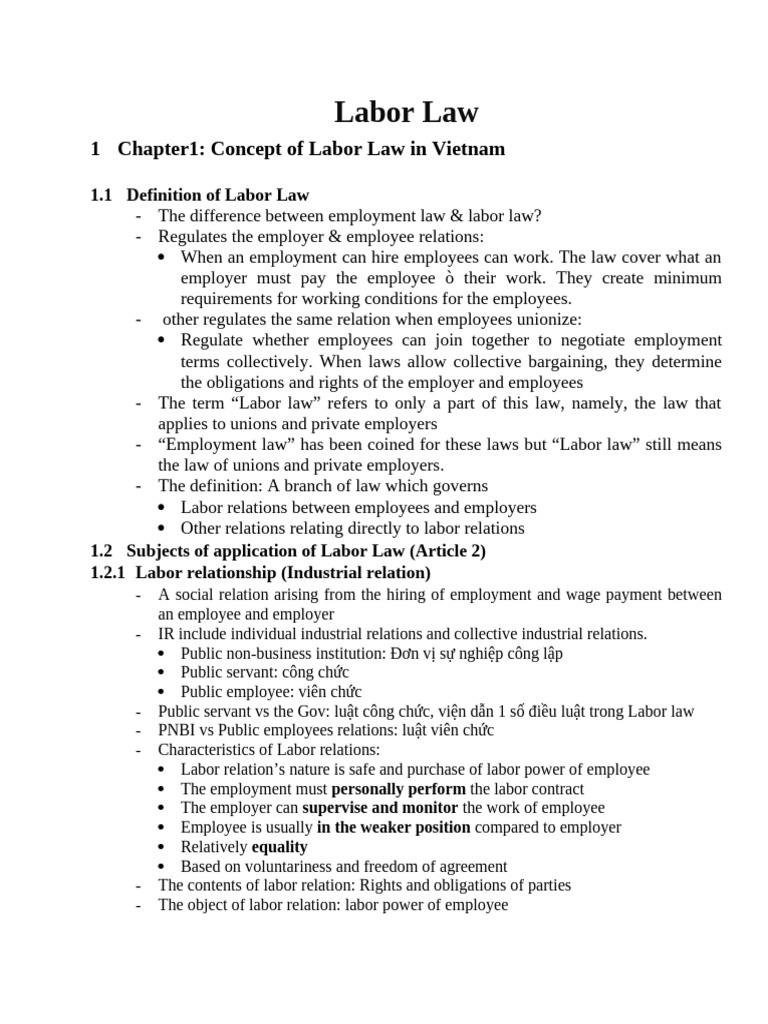 LABOR LAW | PDF | Employment | Strike Action