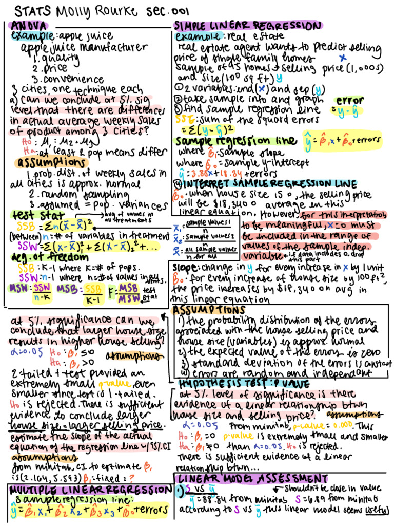 Stats Note Sheet | PDF