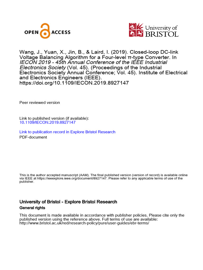 Closed Loop Dc Link Voltage Balancing Algorithm for a Four 4b8eky4oi6 | PDF | Power Electronics ...
