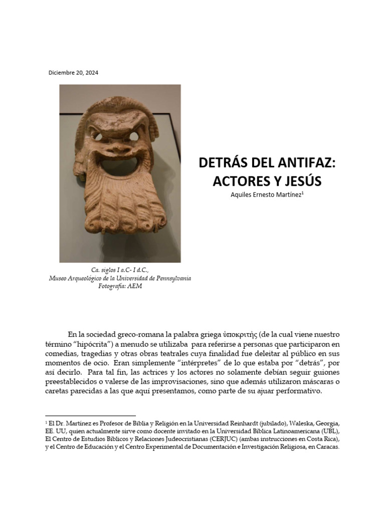 Estampas Biblicas Detras Del Antifaz Act | PDF | Jesús | Máscara