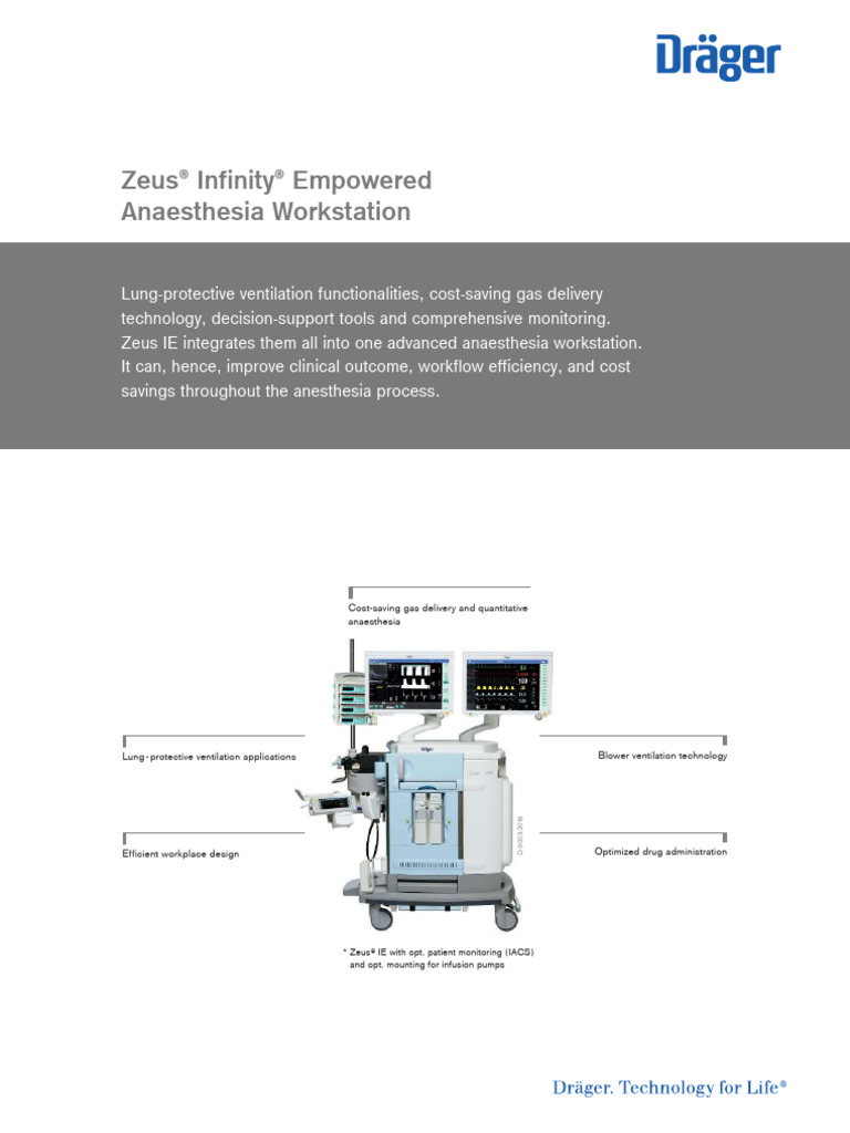 Zeus Infinity Technical Data ENG | PDF | Anesthesia | Breathing