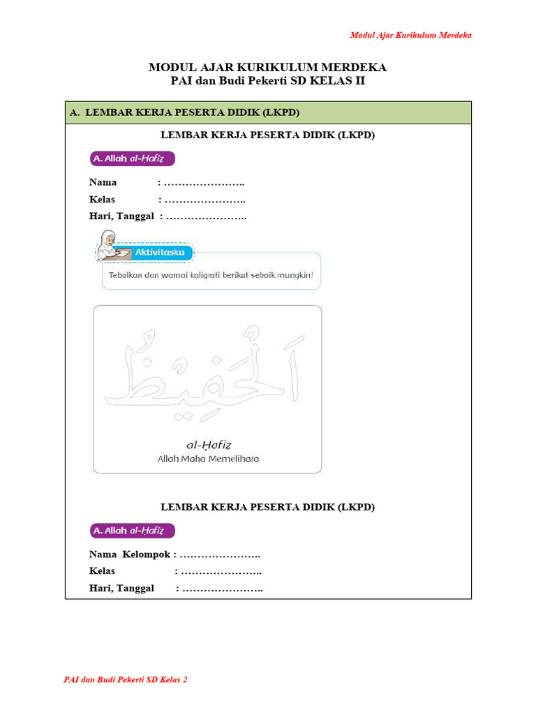 LPKD KURIKULUM MERDEKA TA. 2024-2025 | PDF