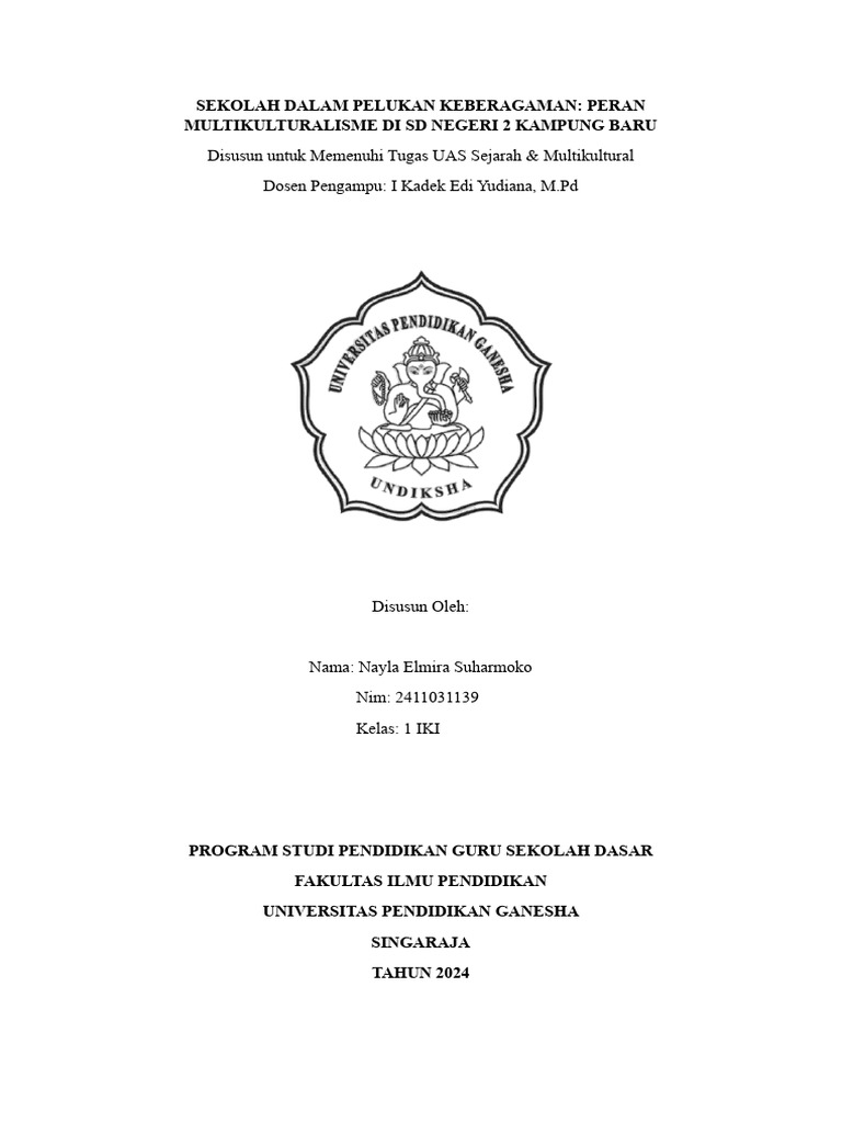 Sekolah Dalam Pelukan Keberagaman | PDF