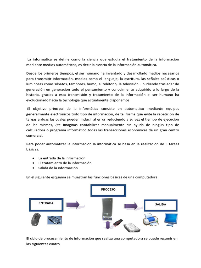 Introducción a la Informática y Hardware | PDF | Periférico ...