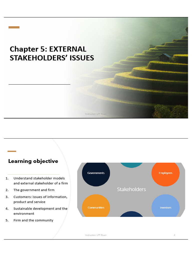 Chapter 5-External Stakeholders Issues | PDF | Sustainability | Natural ...