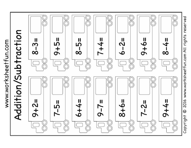 Truck - Addition and Subtraction | PDF
