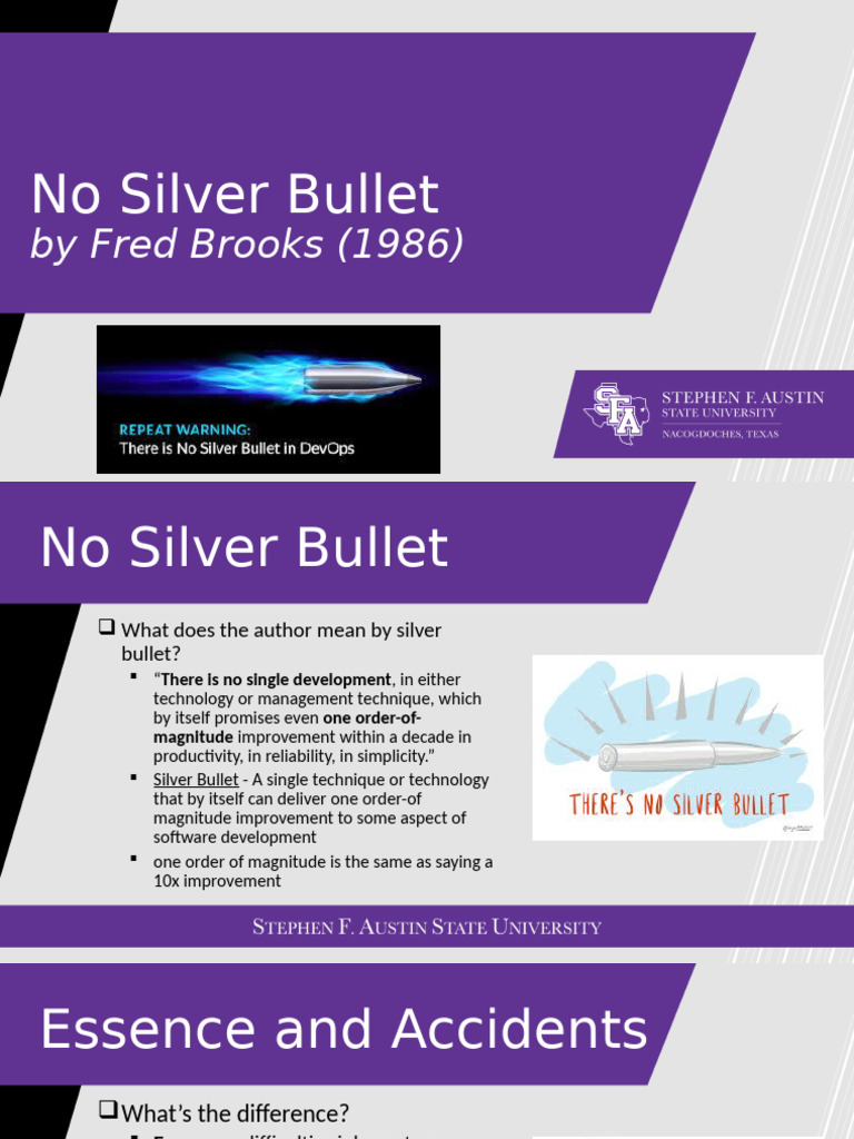 No Silver Bullet in Software Development | PDF | Software | Complexity