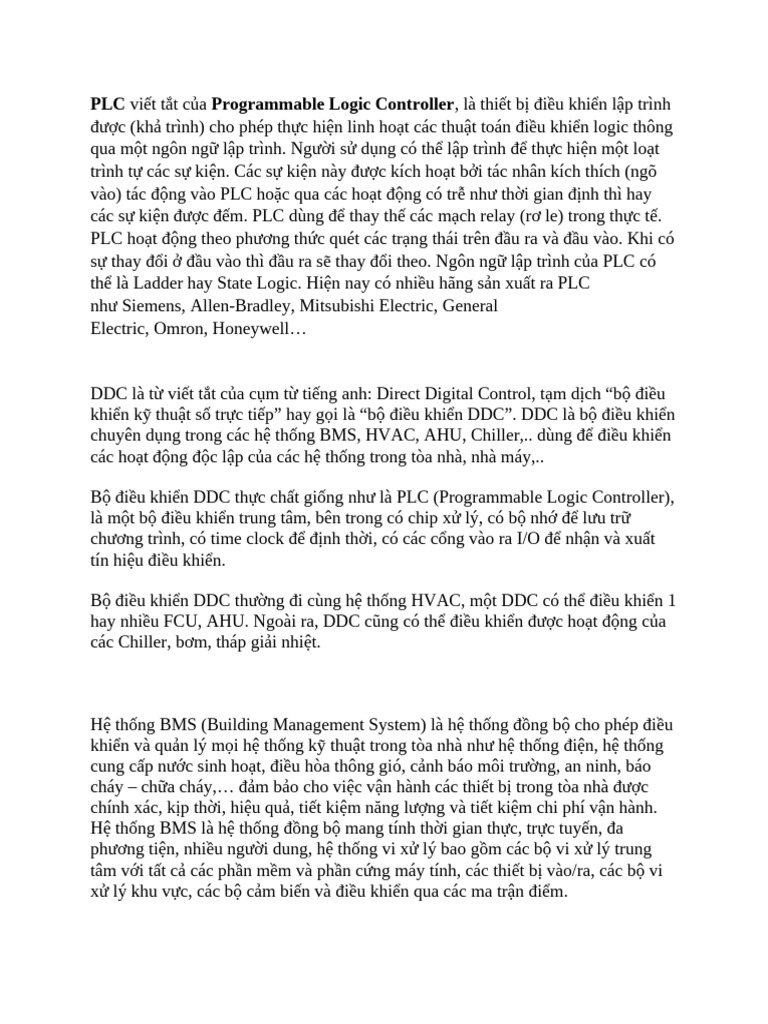 PLC Programmable Logic Controller | PDF