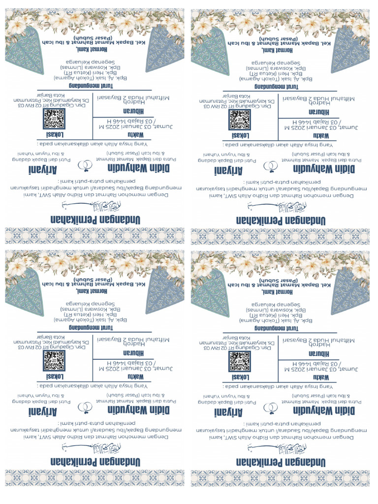 Undangan Didin Barcode F4 MIE | PDF
