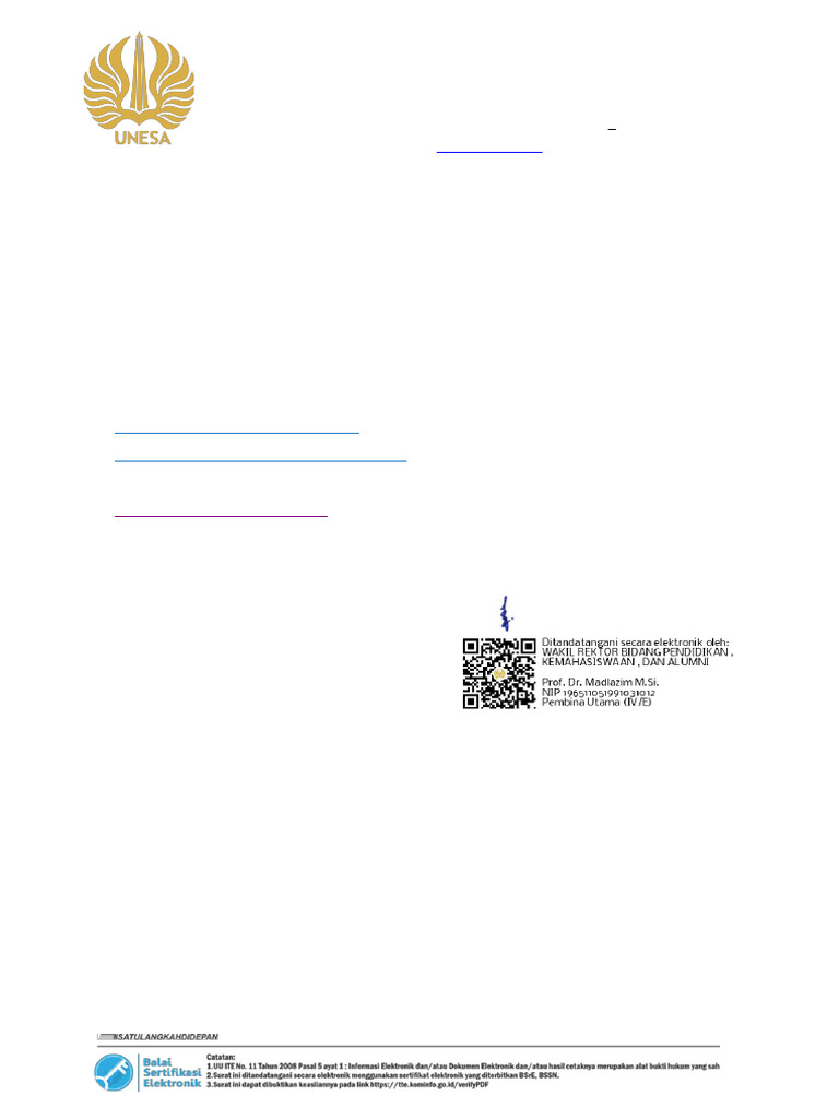 Pembagian KTM & ATM Mahasiswa Unesa | PDF