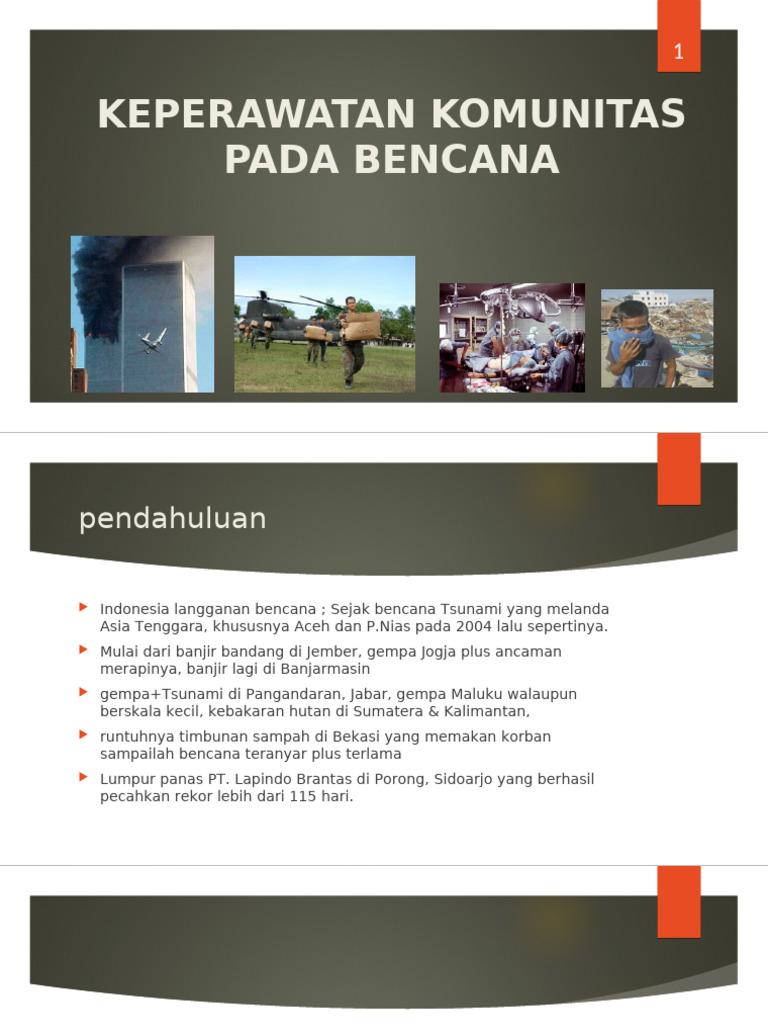 Keperawatan Komunitas Pada Bencana | PDF