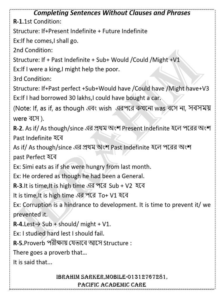 completing-sentence-without-clauses | PDF | Linguistic Morphology ...