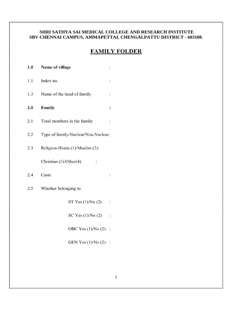 Family Folder New Format | PDF