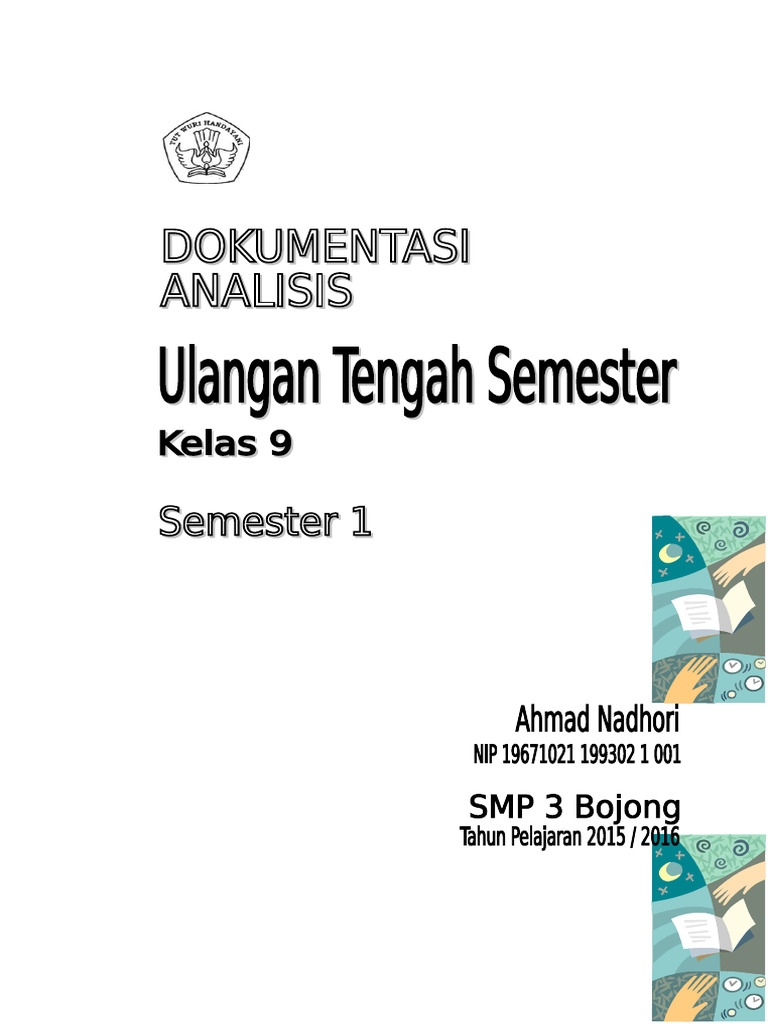 cover Dokumentasi ANALISIS UTS smt 1 kls 9 2015_2016 | PDF