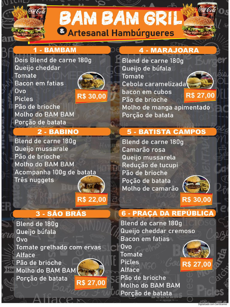 Novo Cardapio Babammm | PDF