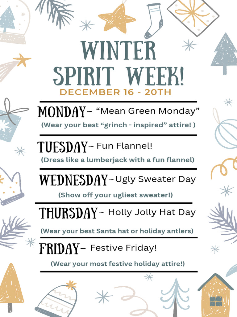 Winter Spirit Week | PDF