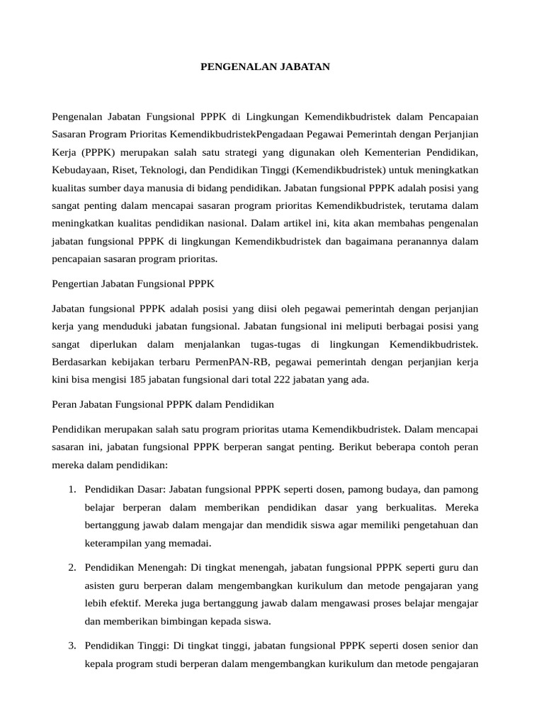 Pengenalan Jabatan | PDF