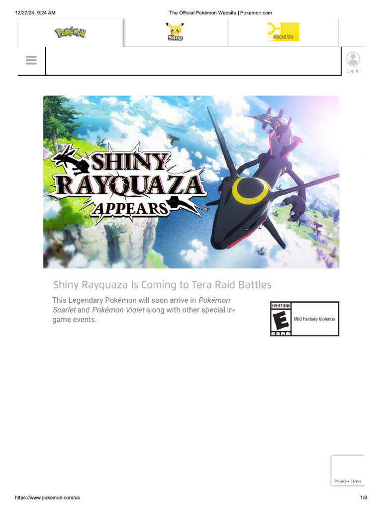 The Official Pokémon Website - Pokemon | PDF