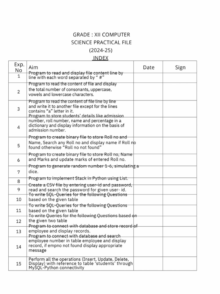 Practical File 24 25 | PDF