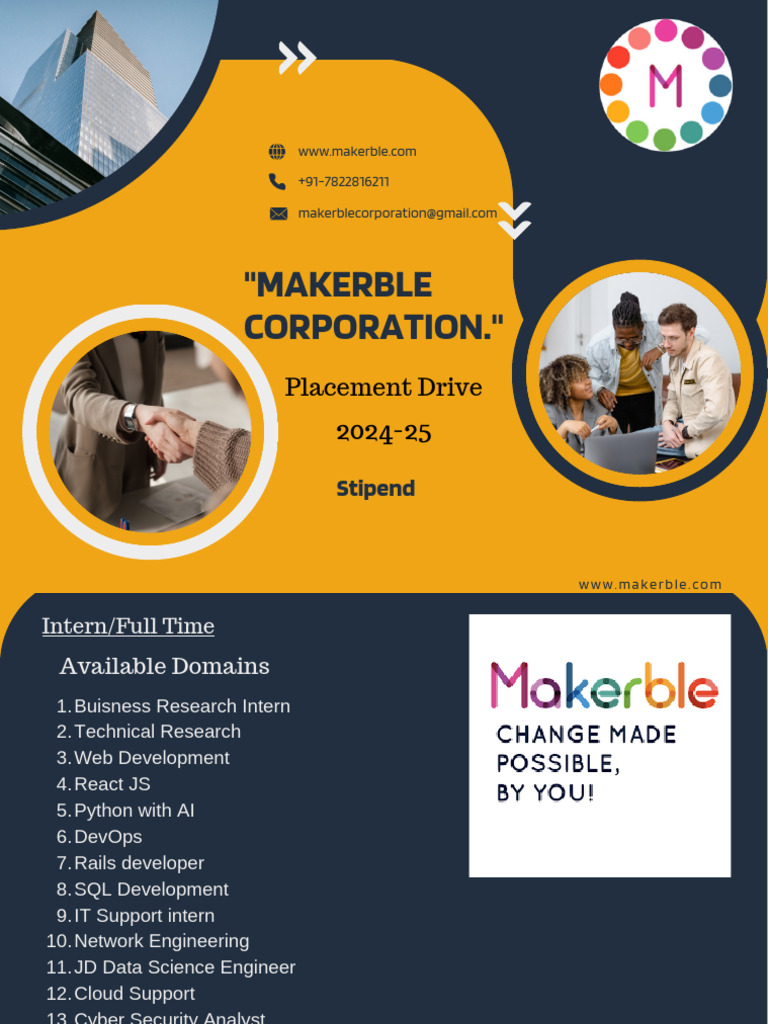 Makerble Placement Drive 2024-25 | PDF