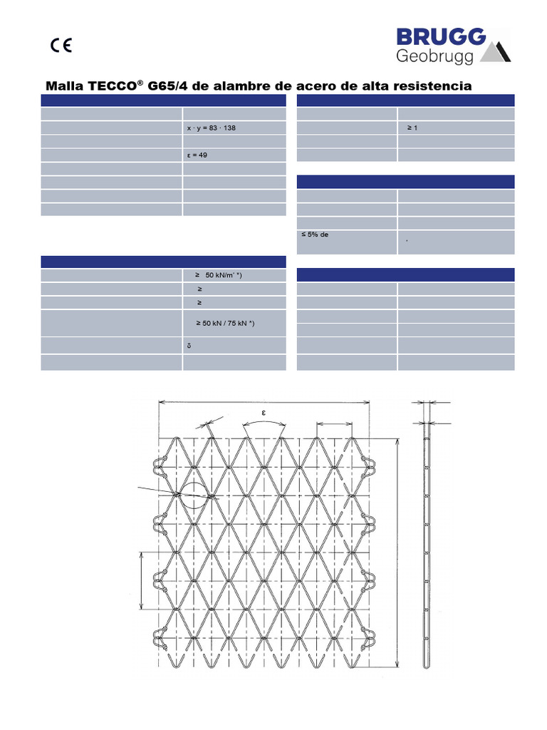 L1 TECCO-G65-4mm TechData 220519 SP 20m | PDF | Materiales | Ingeniería ...