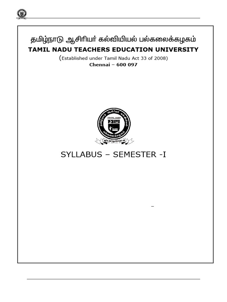 B.Ed First Year Syllabus | PDF | Curriculum | Learning