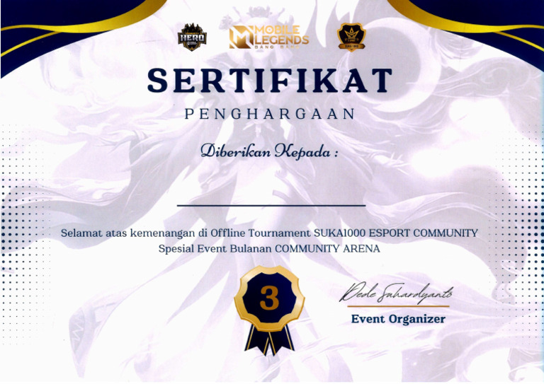Sertifikat Juara ML | PDF