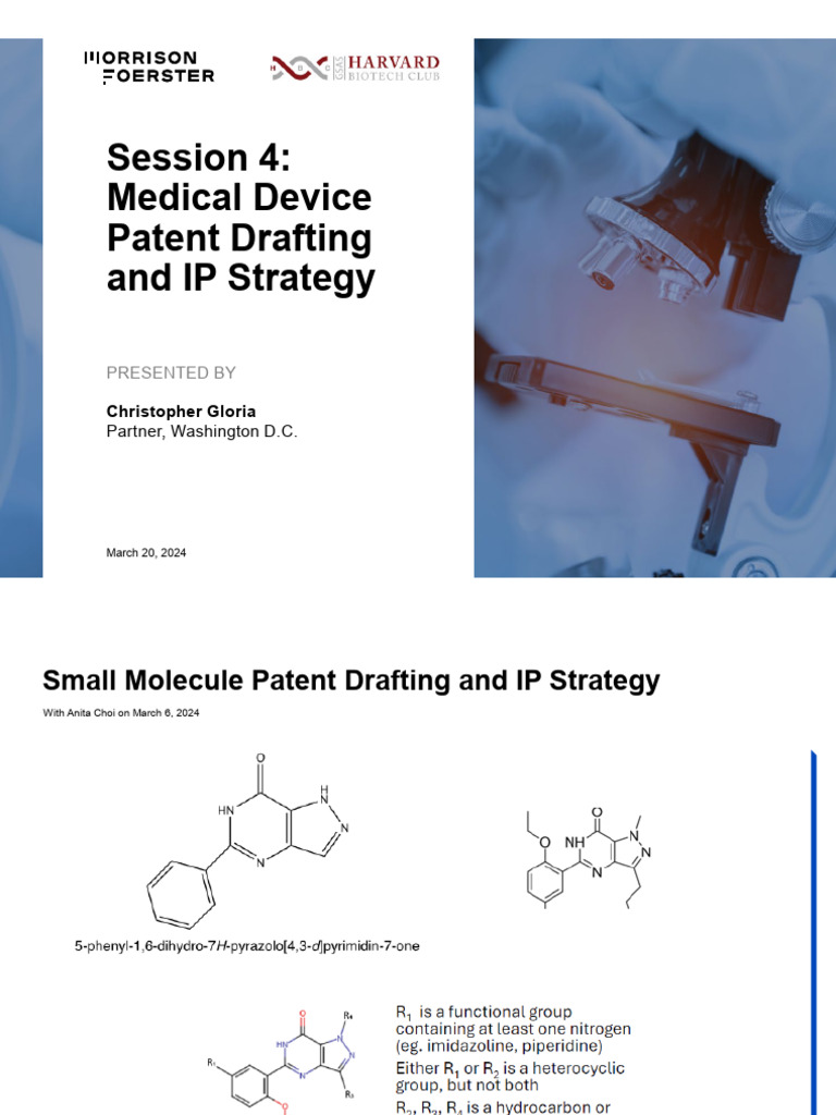 Session 4 - Medical Device Patent Drafting and IP Strategy | PDF ...