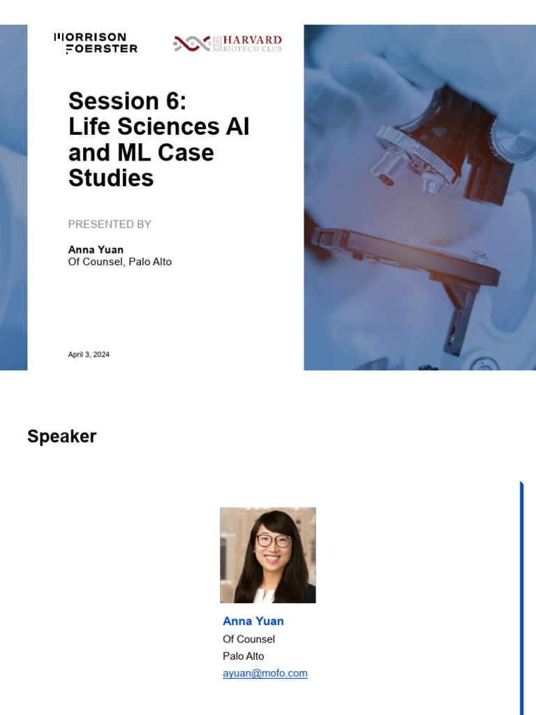 Session_6_-_Life_Sciences_AI_and_ML_Case_Studies | PDF | Artificial ...