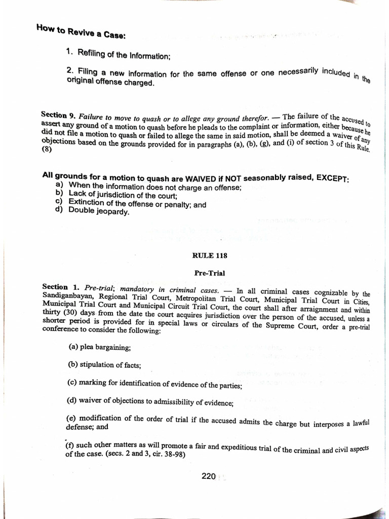 Rule 118-119 | PDF