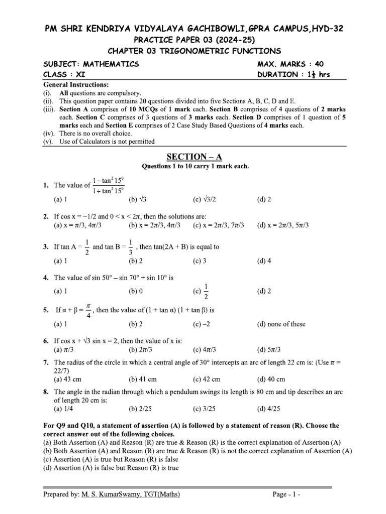 Xi Trigonometri Function | PDF