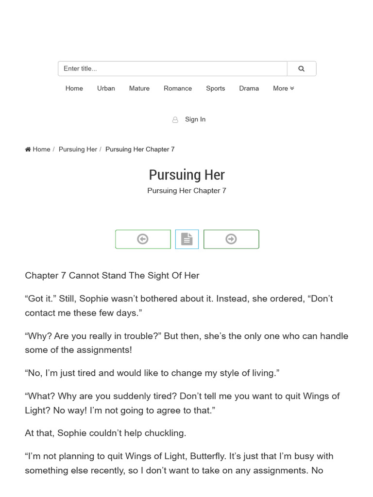 Read Pursuing Her Chapter 7 | PDF