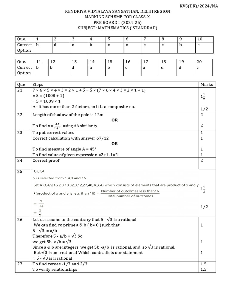 Ms Maths X Standard Set1 | PDF | Area | Triangle