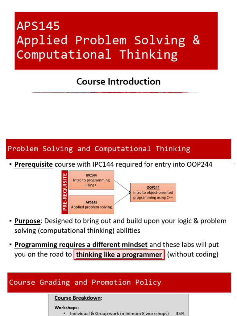 APS145 Course Introduction | PDF | Computing
