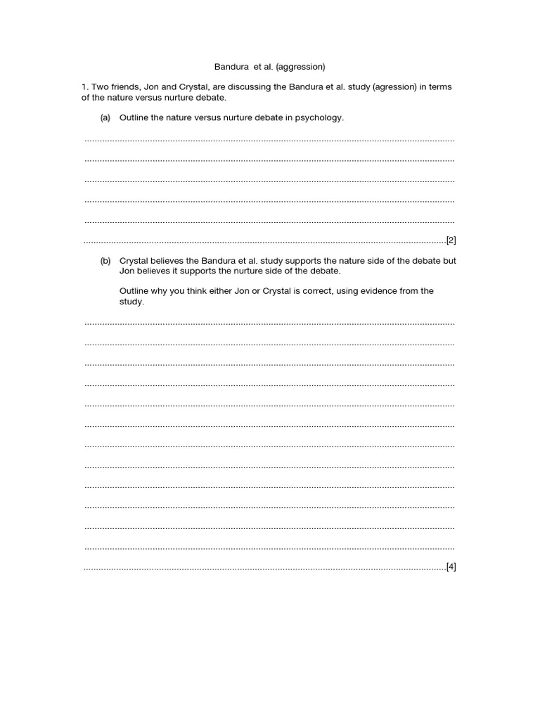 Bandura - Issues and debates & evaluation | PDF | Psychology | Social ...