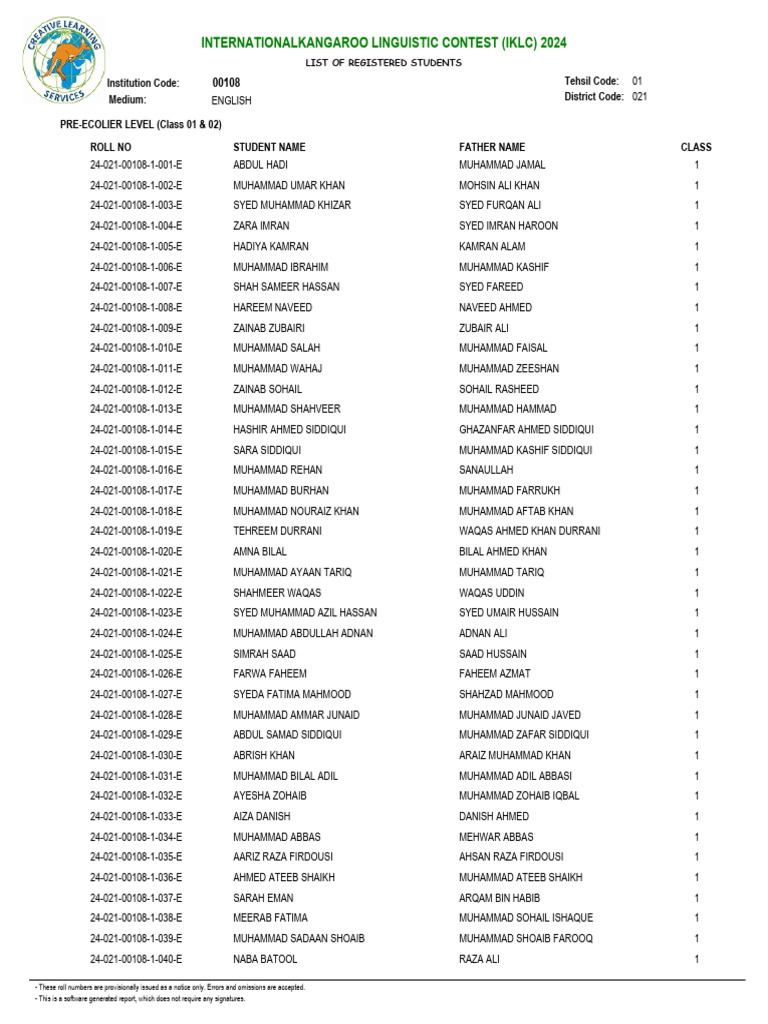 IKLC 2024 Registered Students List | PDF | Banu Hashim | Islamic ...