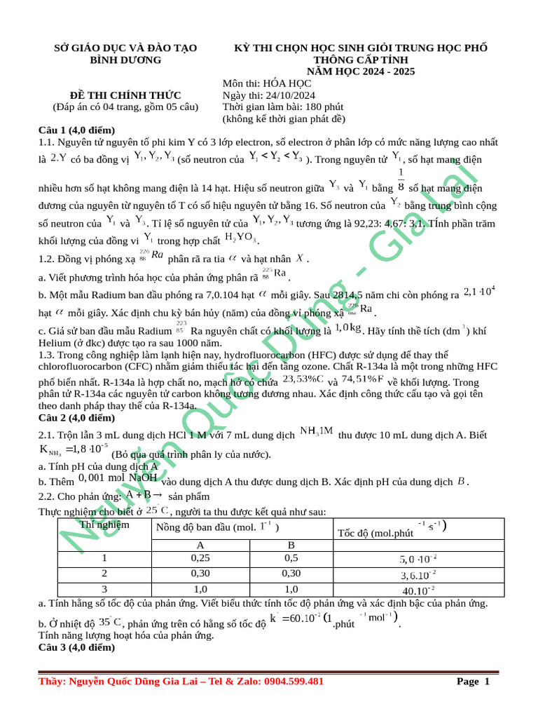2024-2025 HSG 12 Bình Dương - File đề | PDF