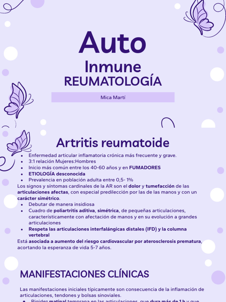 Reumato Final Ya | PDF | Artritis Reumatoide | Causas de la muerte