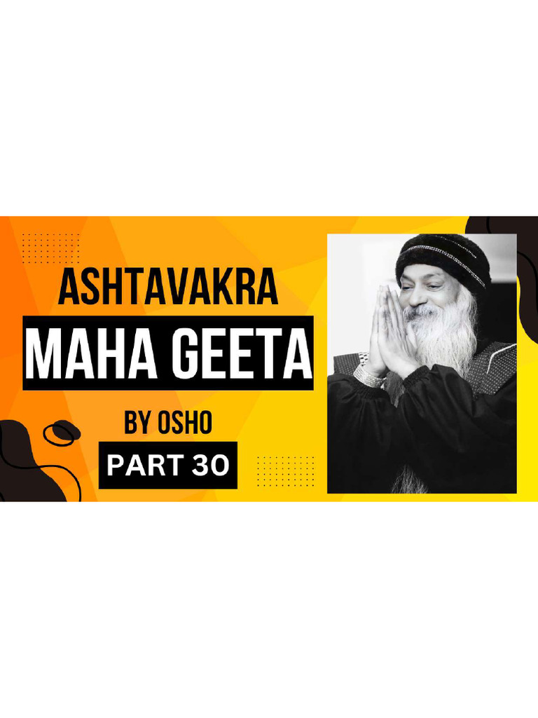 Ashtavakra Maha Geeta by Osho | PDF