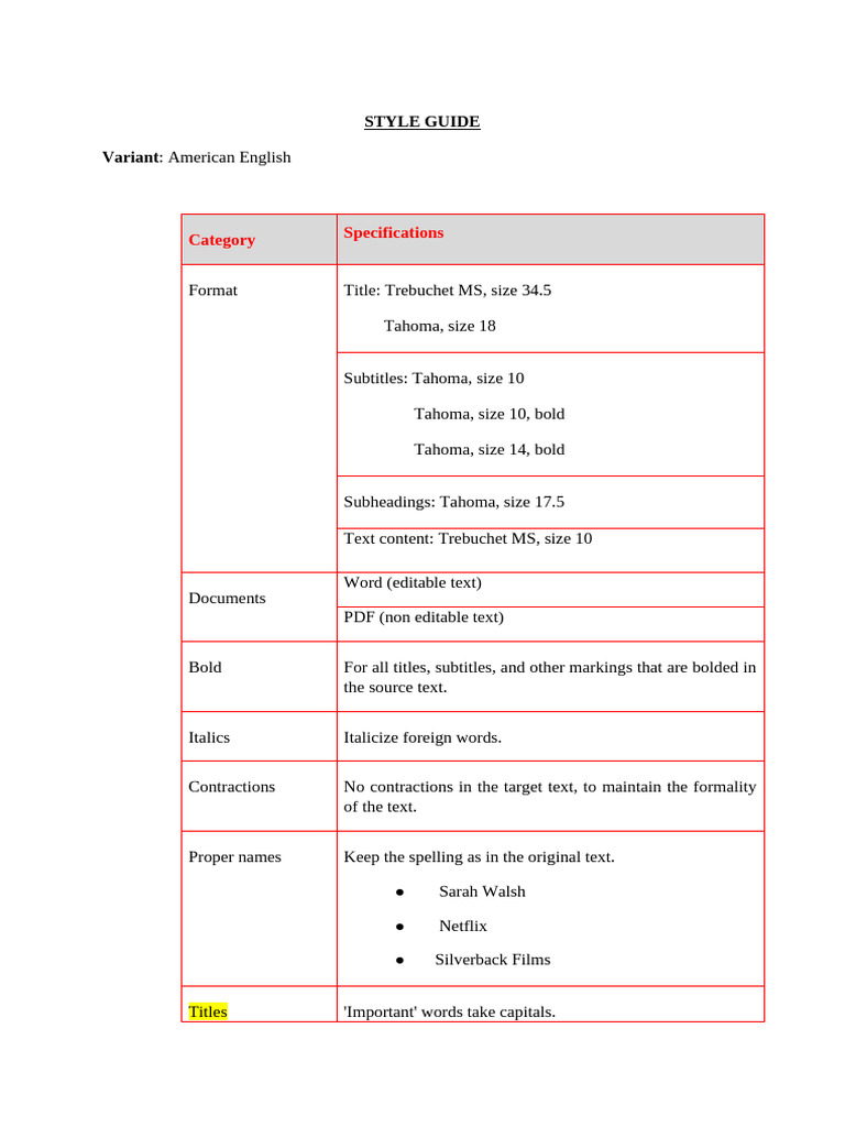 Style Guide | PDF | Comma | Notation