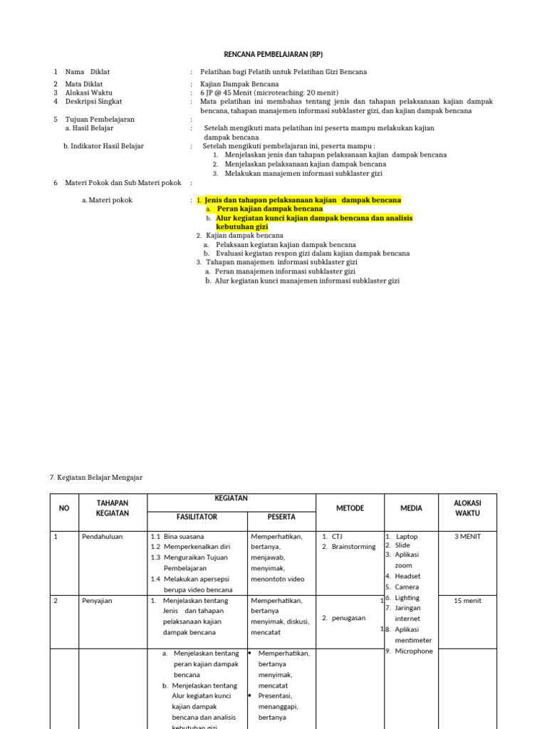 Contoh RP PPI Micro Teaching | PDF